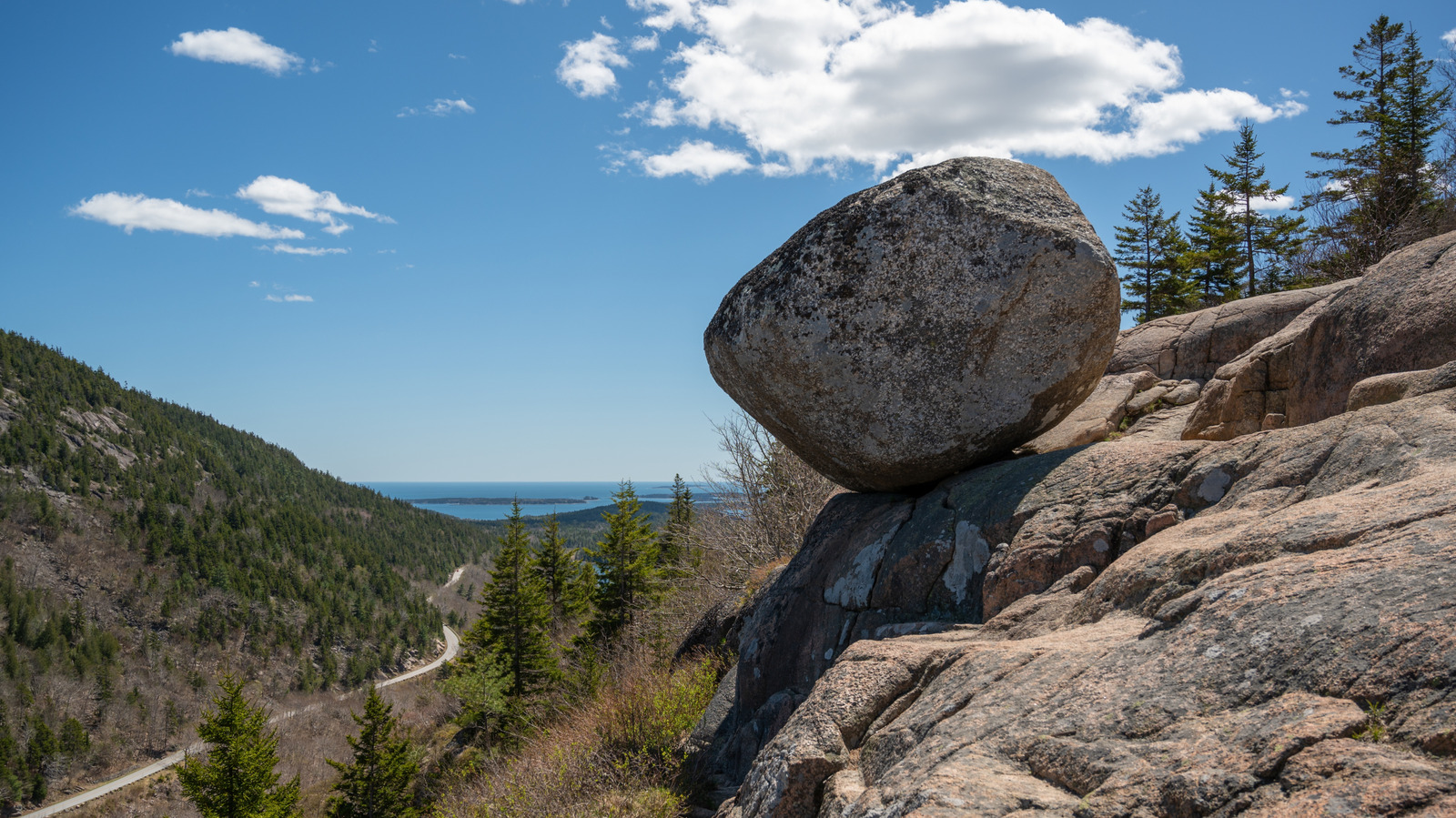 The Iconic Landmark In Acadia National Park Situated Precariously Atop ...